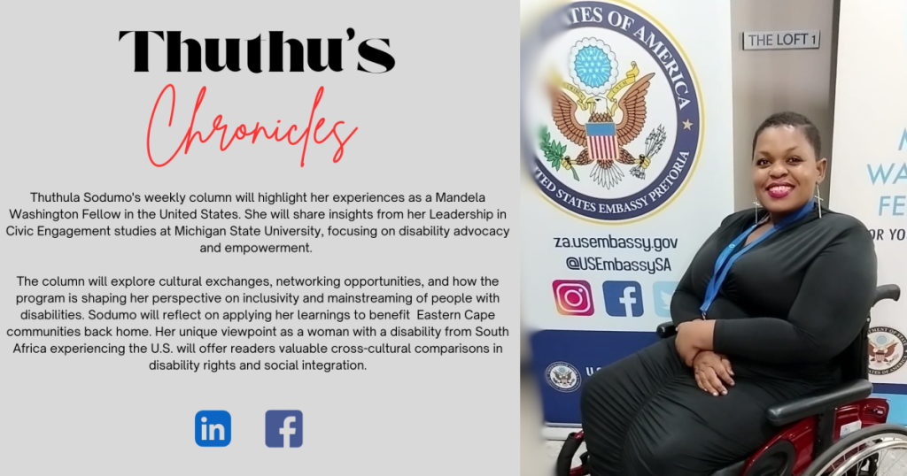 Thuthu's USA Chronicles: Week 6 - THISABILITY NEWSPAPER